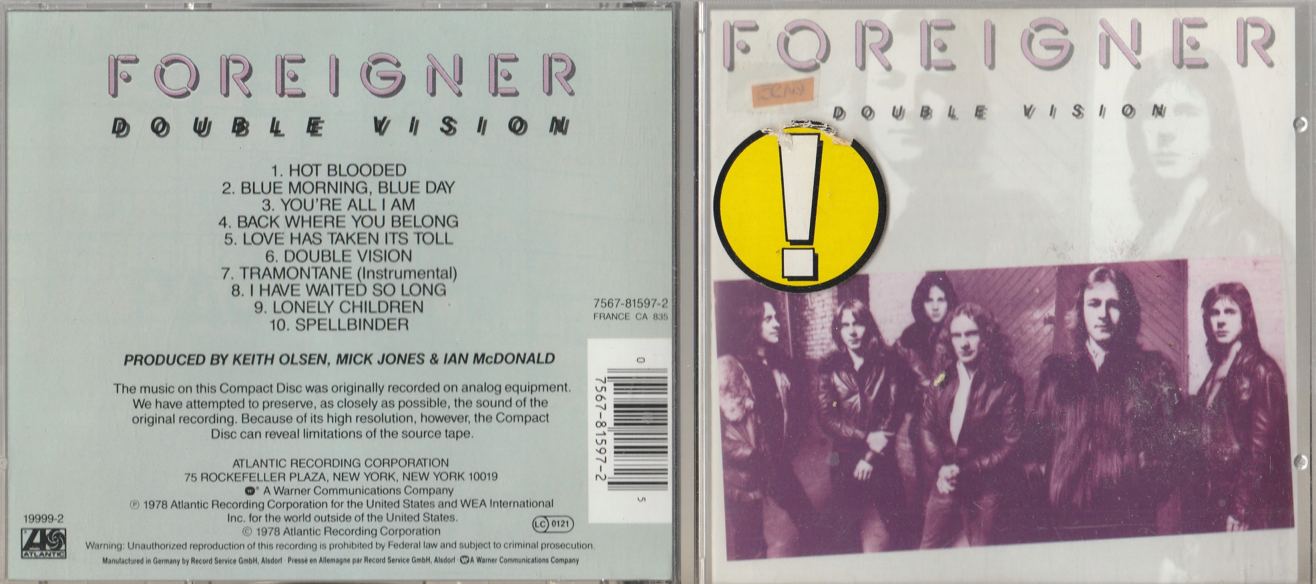 Płyta CD Foreigner - Double Vision ______________________________ 16453260309 - Sklepy, Opinie ...