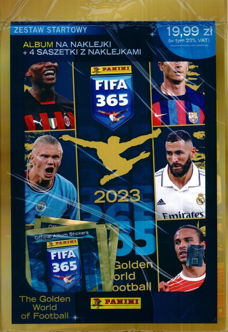 ZESTAW STARTOWY Z NAKLEJKAMI FIFA 365 2023 PANINI (13175603285 ...