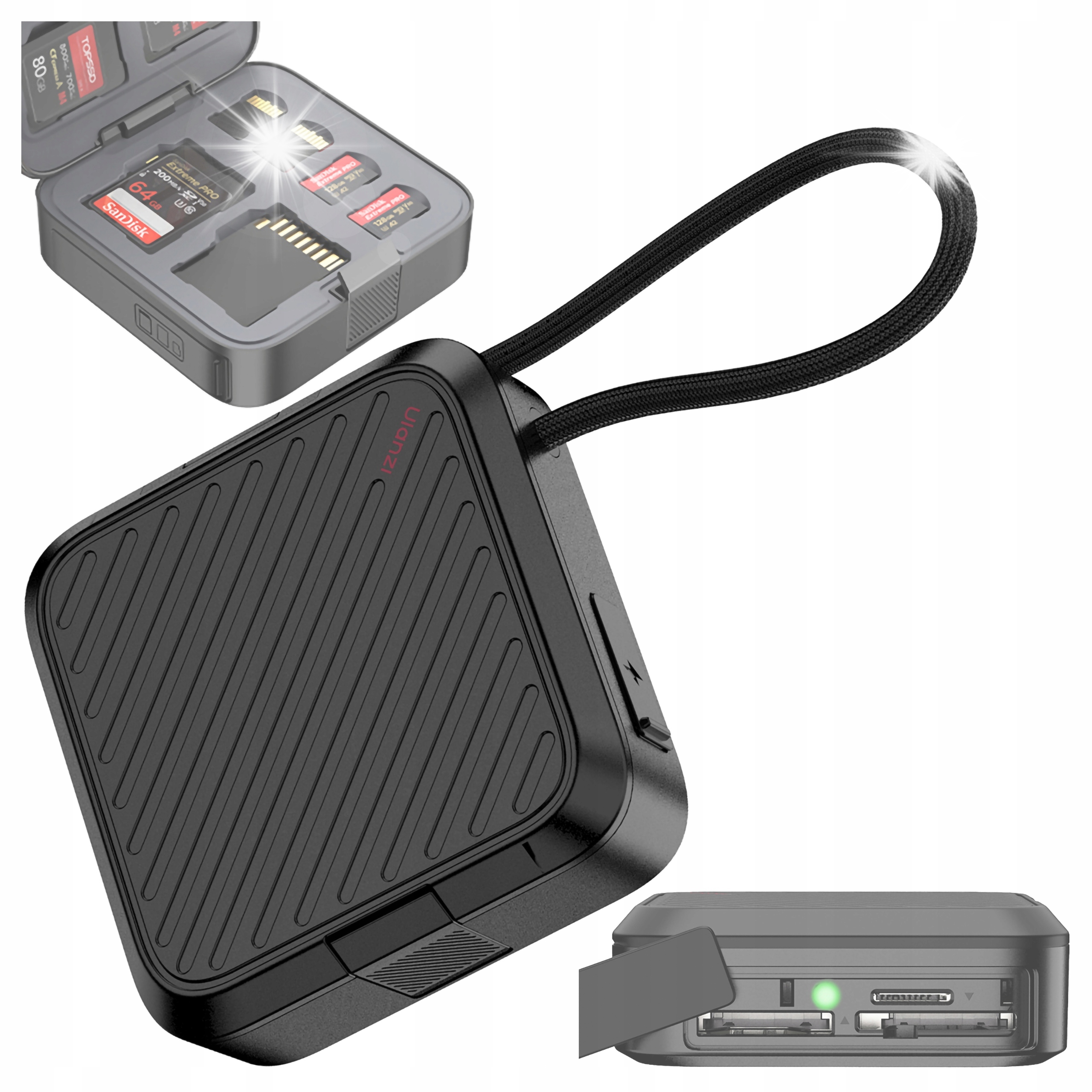 ČTEČKA PAMĚŤOVÝCH KARET SD 10GBPS USB 3.2 13 KARET CFE-A SD TF ULANZI CRC10 za 3159.00CZK - Allegro