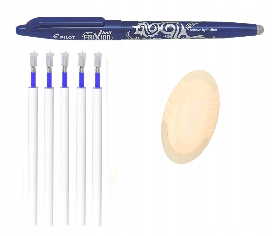 Propiska PILOT FRIXION 0,7 + 5 NÁPLNÍ + GUMIČKA CIE za 180.00CZK - Allegro