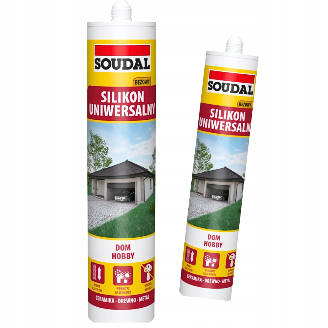 SOUDAL USZCZELNIACZ SILIKON UNIWERSALNY Beżowy • 23.00PLN • Silikony ...