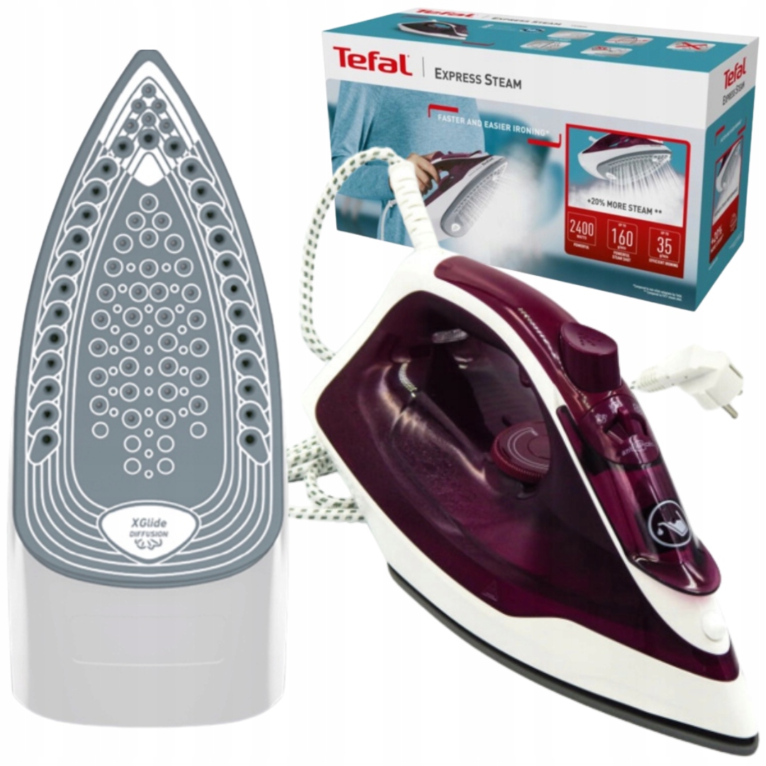 Żelazko parowe TEFAL Express Steam 2400W FV2835 - Sklep, Opinie, Cena w ...