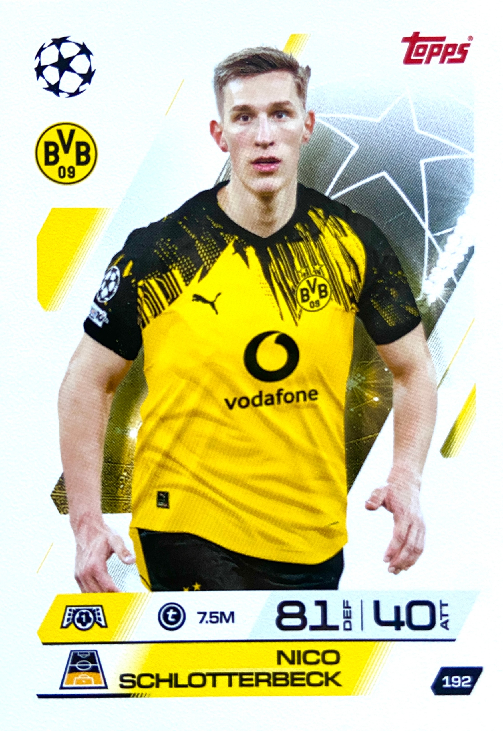 MATCH ATTAX UCL 2025/26 2026 192 NICO SCHLOTTERBECK BORUSSIA DORTMUND za 0.75EUR - Allegro