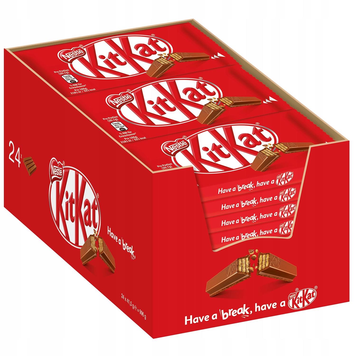 Kit Kat 4 Finger Mleczna Czekolada 24 x 41,5g 12663469252 - Allegro.pl
