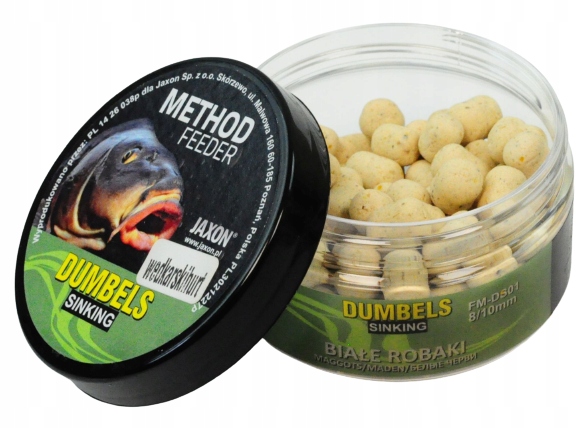 BIAŁE ROBAKI JAXON DUMBELLS SINKING METHOD FEEDER 8/10mm - 5900113464636 - 15344348615 - Allegro