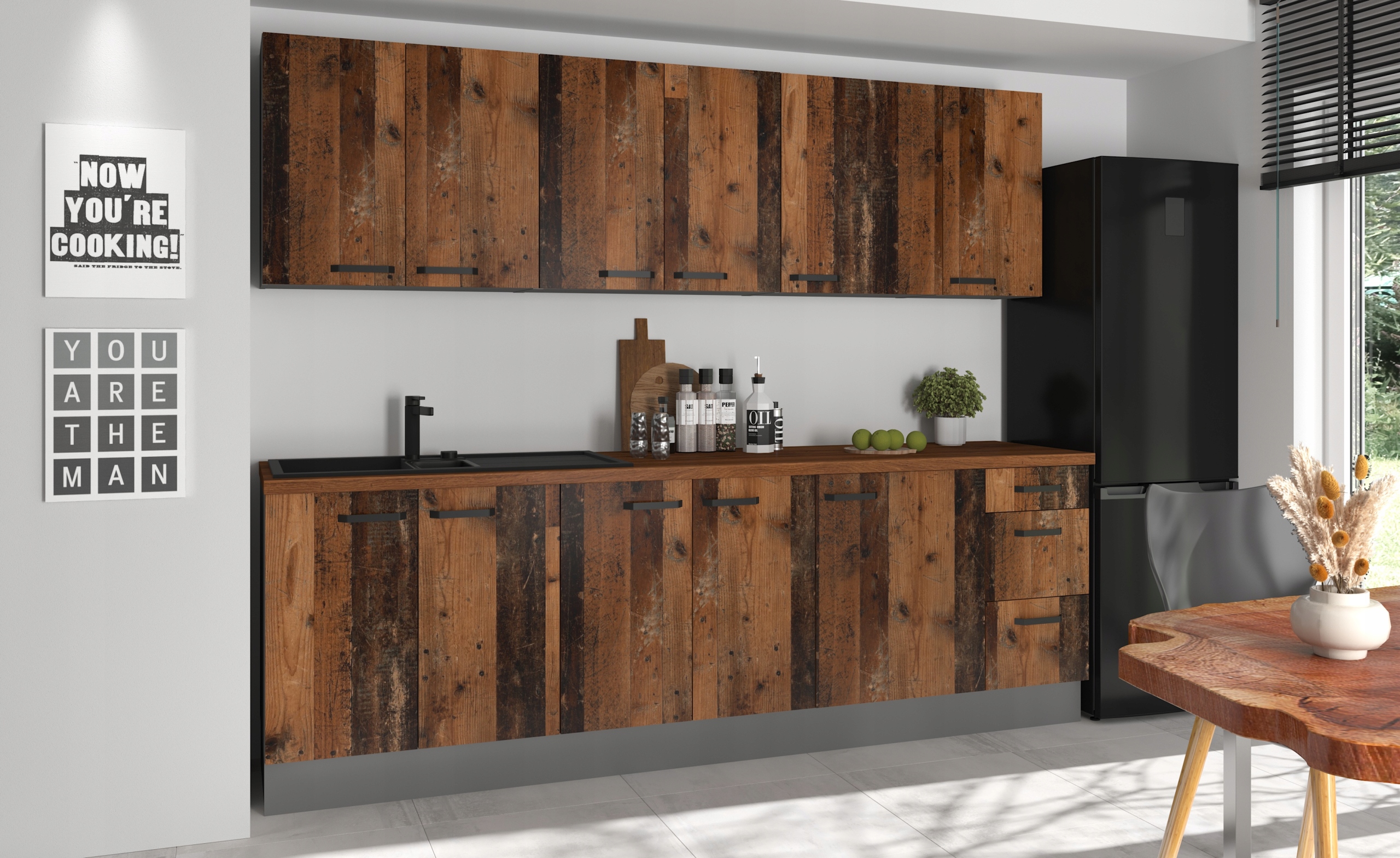 Meble Kuchenne Kuchnia modułowa RETRO NOWOŚĆ !! (IGA01) • Cena, Opinie ...