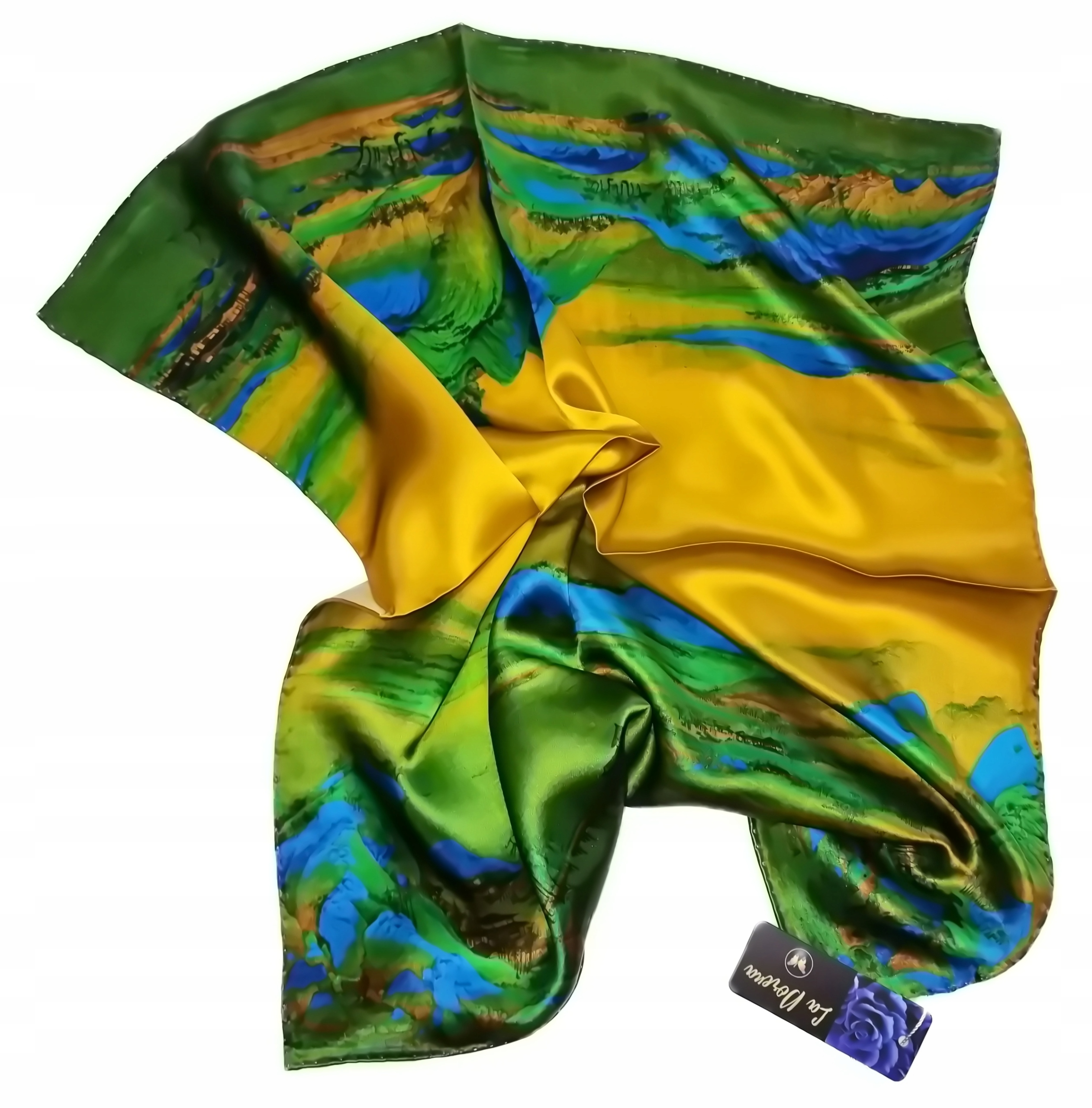 APASZKA 100% JEDWAB NATURALNY MORWOWY JEDWABNA CHUSTA MARKA JAKOŚĆ SHQ (5904512221197) • Cena ...