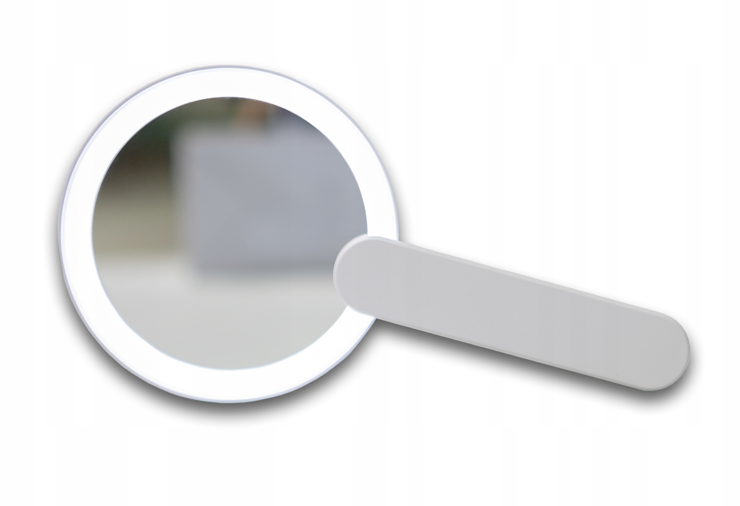 Białe Lusterko Kosmetyczne LED ze Składaną Rączką Poręczne ...