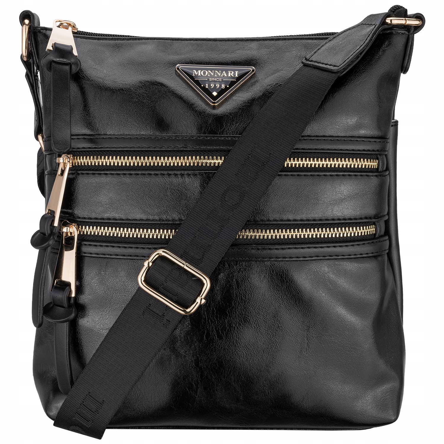 TOREBKA MONNARI Czarna Listonoszka LOGO PASEK (5904528286050) • Cena, Opinie • Listonoszki ...