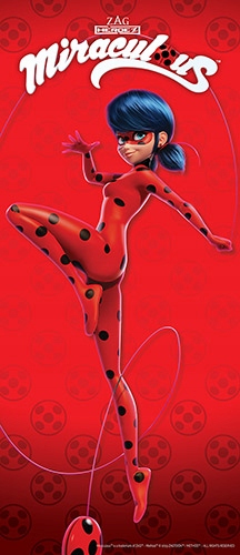 FOTOTAPETA LIENKA A ČIERNA MAČKA ROZPRÁVKA MIRACULOUS TAPETA NA DVERE ...