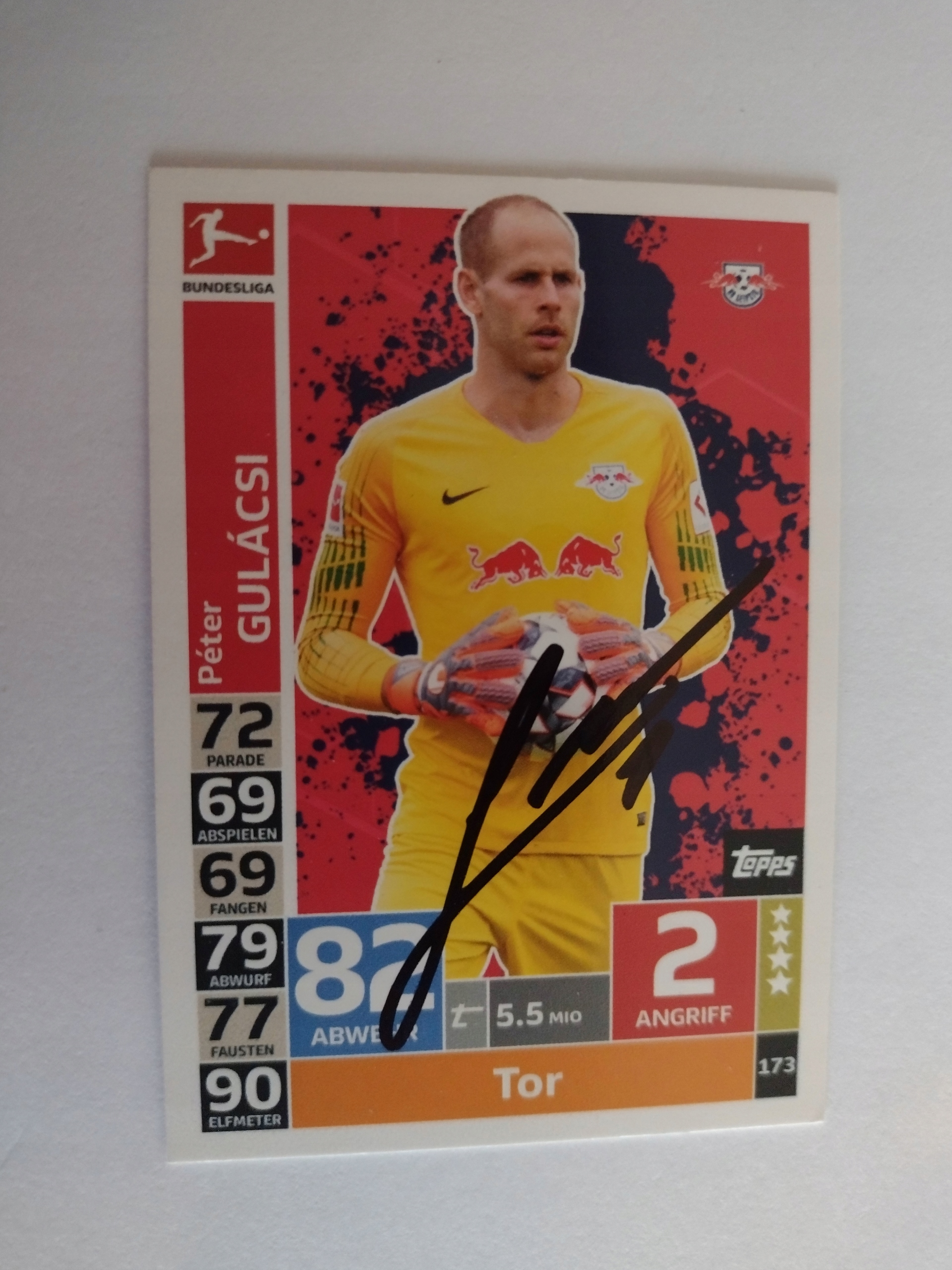 Karta topps mach attax autograf Bundesliga RB Leipzig Peter Gulacsi ... Karta topps mach attax autograf Bundesliga RB Leipzig Peter Gulacsi ...