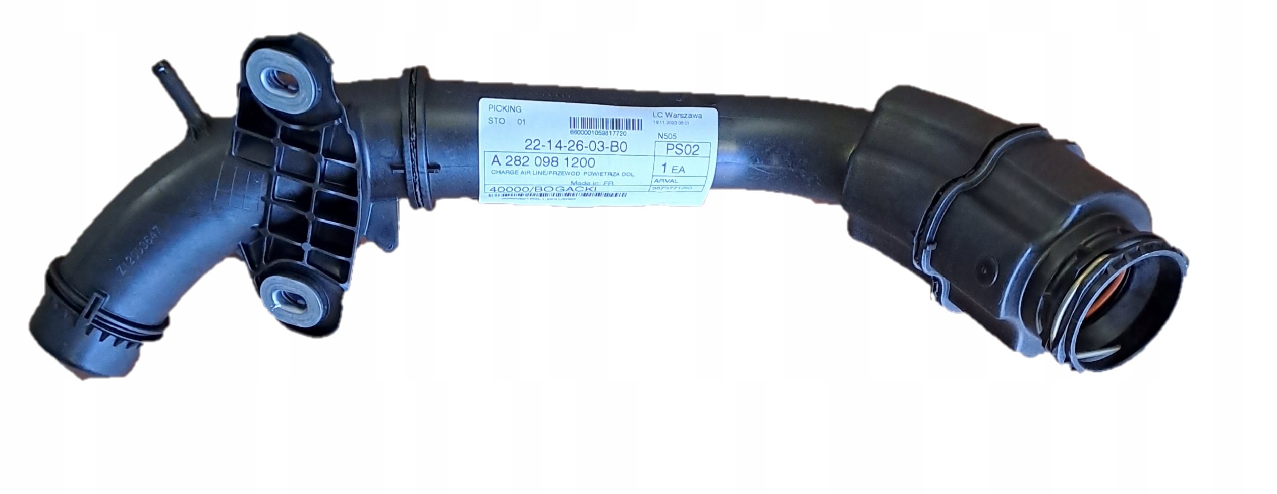 PRZEWÓD POWIETRZA DOŁADOWANIA MERCEDES M282 A2820981200 za 258,27 zł z ...