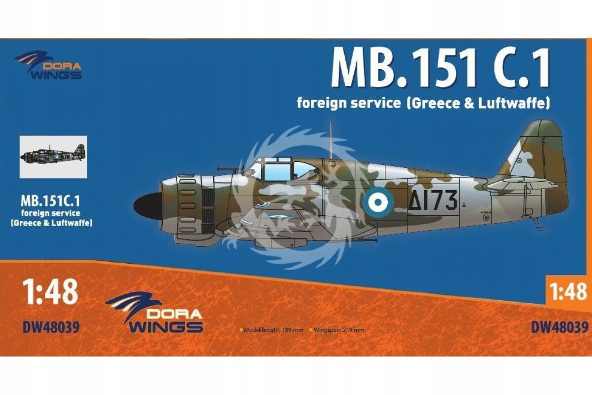 Plastový model Marcel-Bloch MB.151 Hellenic AF/Luftwaffe Dora Wings ...