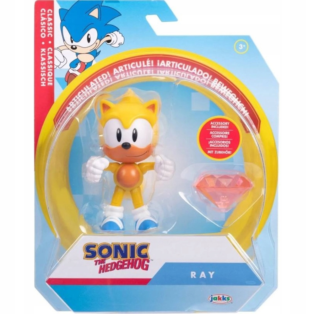 SONIC THE HEDGEHOG CLASSIC RAY 10cm + SZMARAGD • Cena, Opinie - Allegro