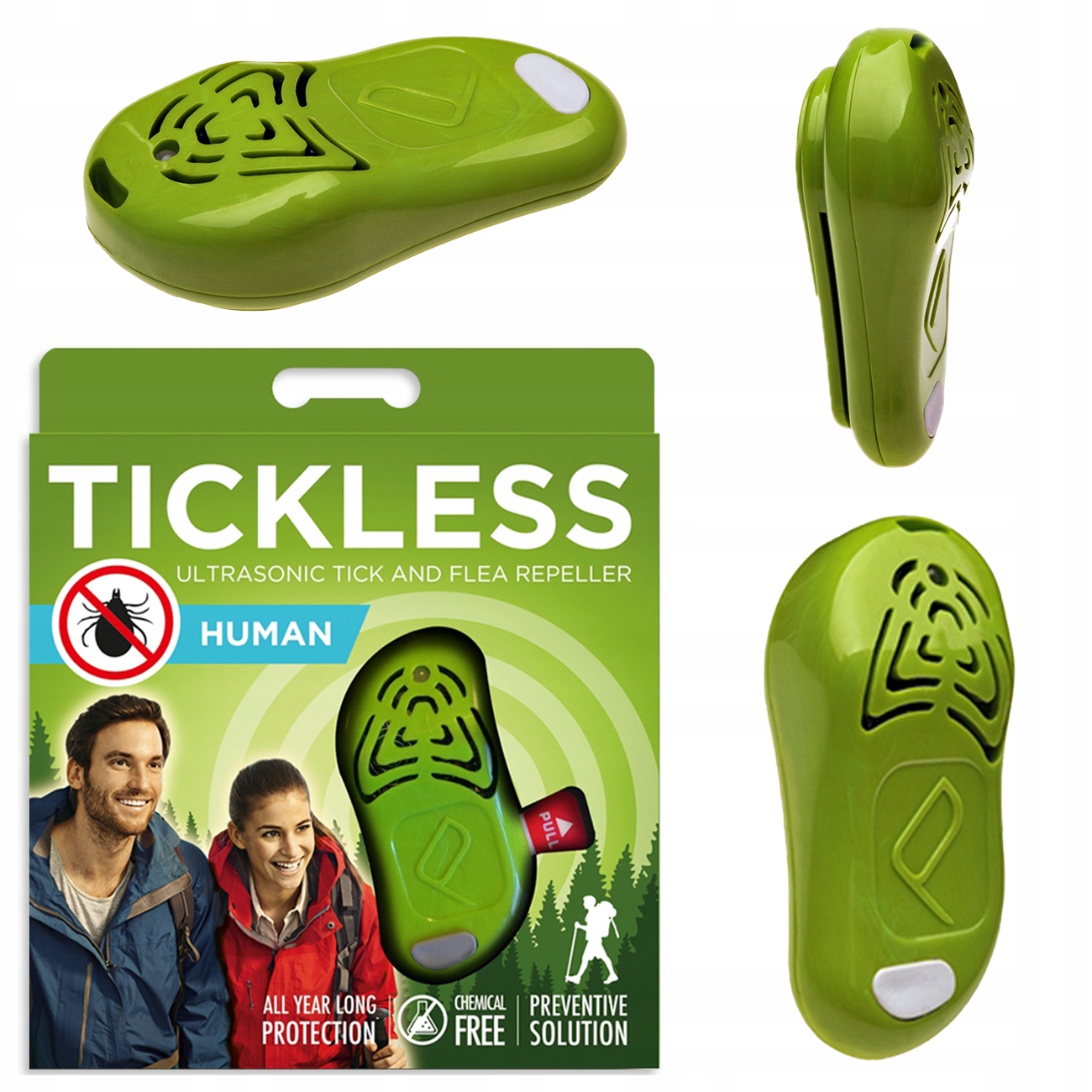 TICKLESS HUMAN ULTRADŹWIĘKOWA OCHRONA PRZED KLESZCZAMI ZIELONY DLA LUDZI (791952484504) • Cena ...