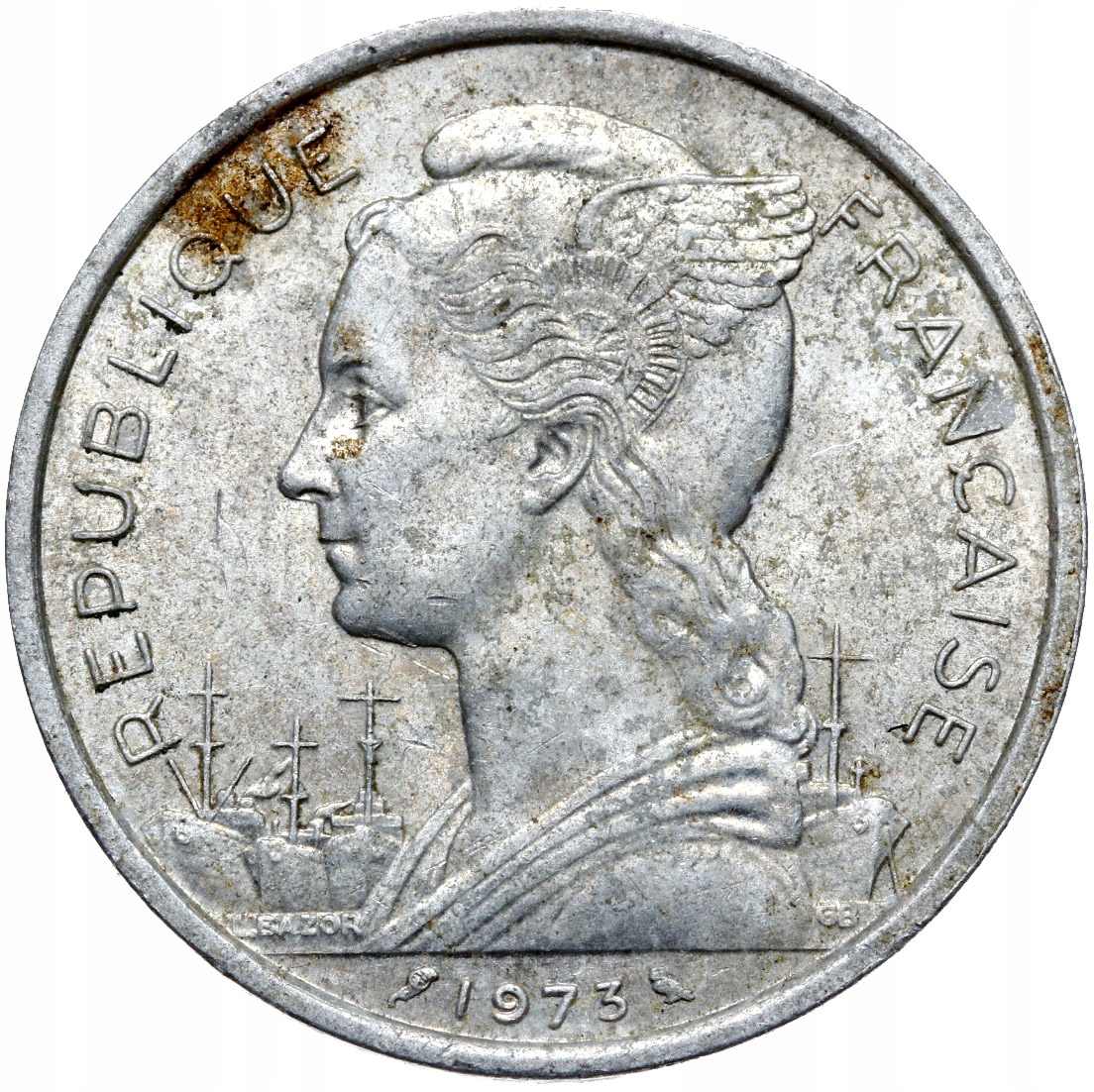 + Reunion - 5 Franků 1973 - LOĎ - Paříž - STAN ! za 984.00CZK - Allegro