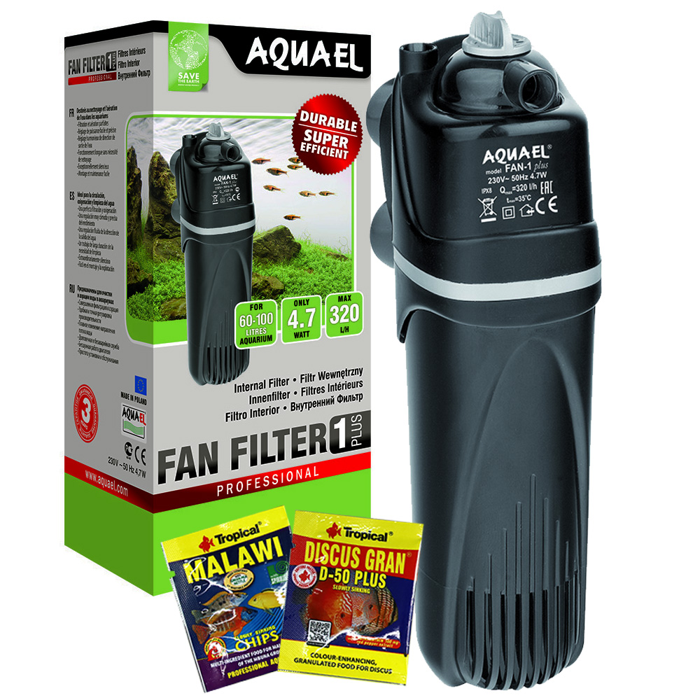 AQUAEL FAN-1 PLUS Filtr wewnętrzny do akwarium 60-100L + GRATISY (5905546030694) • Cena, Opinie ...