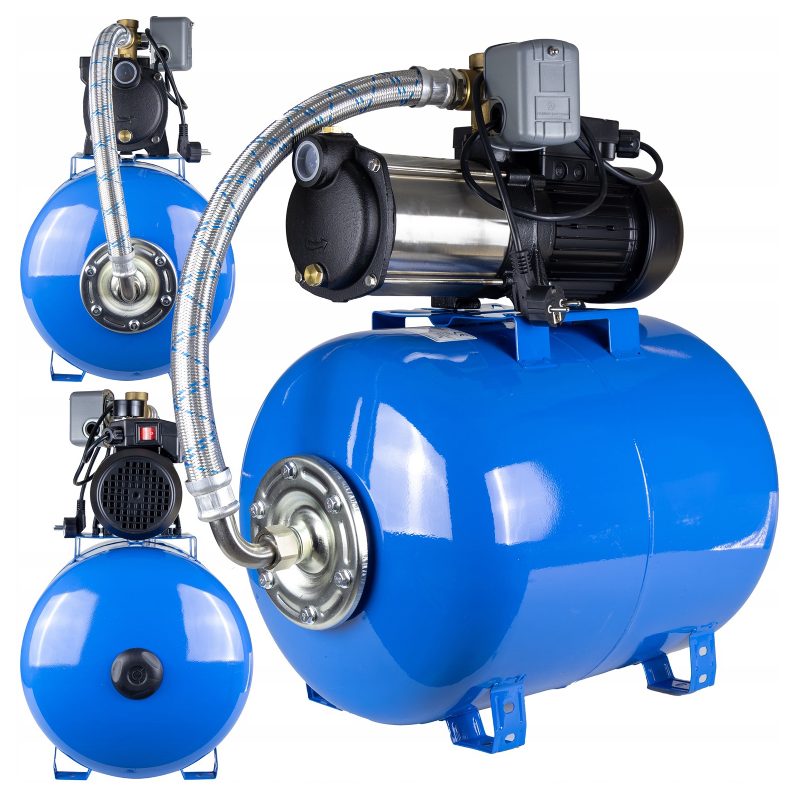 ZESTAW HYDROFOROWY 100L POMPA WIELOSTOPNIOWA MH MHI 1300 HYDROFOR CICHA ...