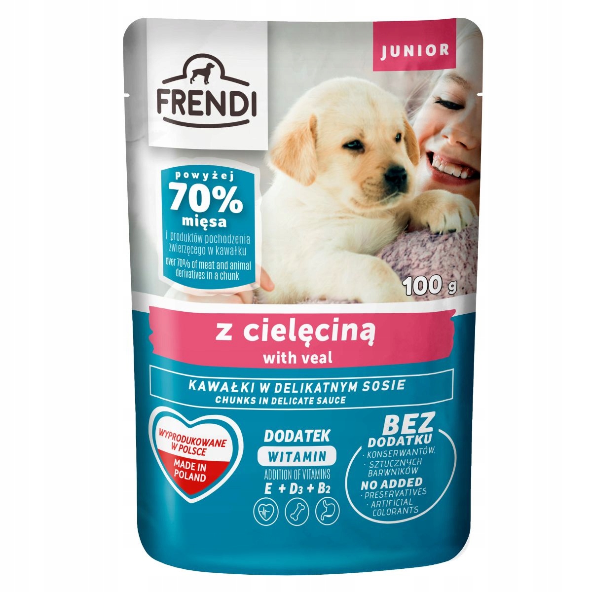 FRENDI JUNIOR MOKRA KARMA DLA SZCZENIAKA z cielęciną 100g ...