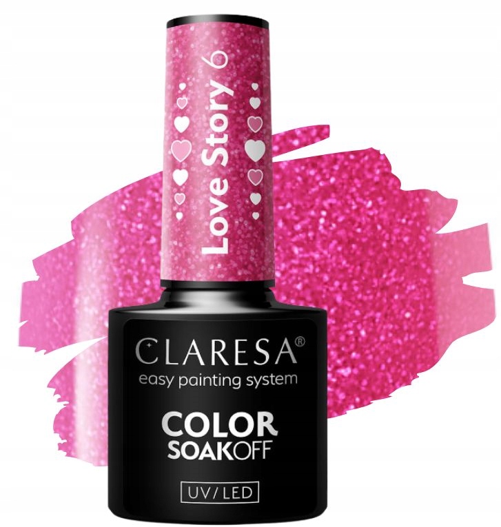 CLARESA LOVE STORY 6 LAKIER HYBRYDOWY Z DROBINKAMI (5903819817850) • Cena, Opinie • Lakiery ...