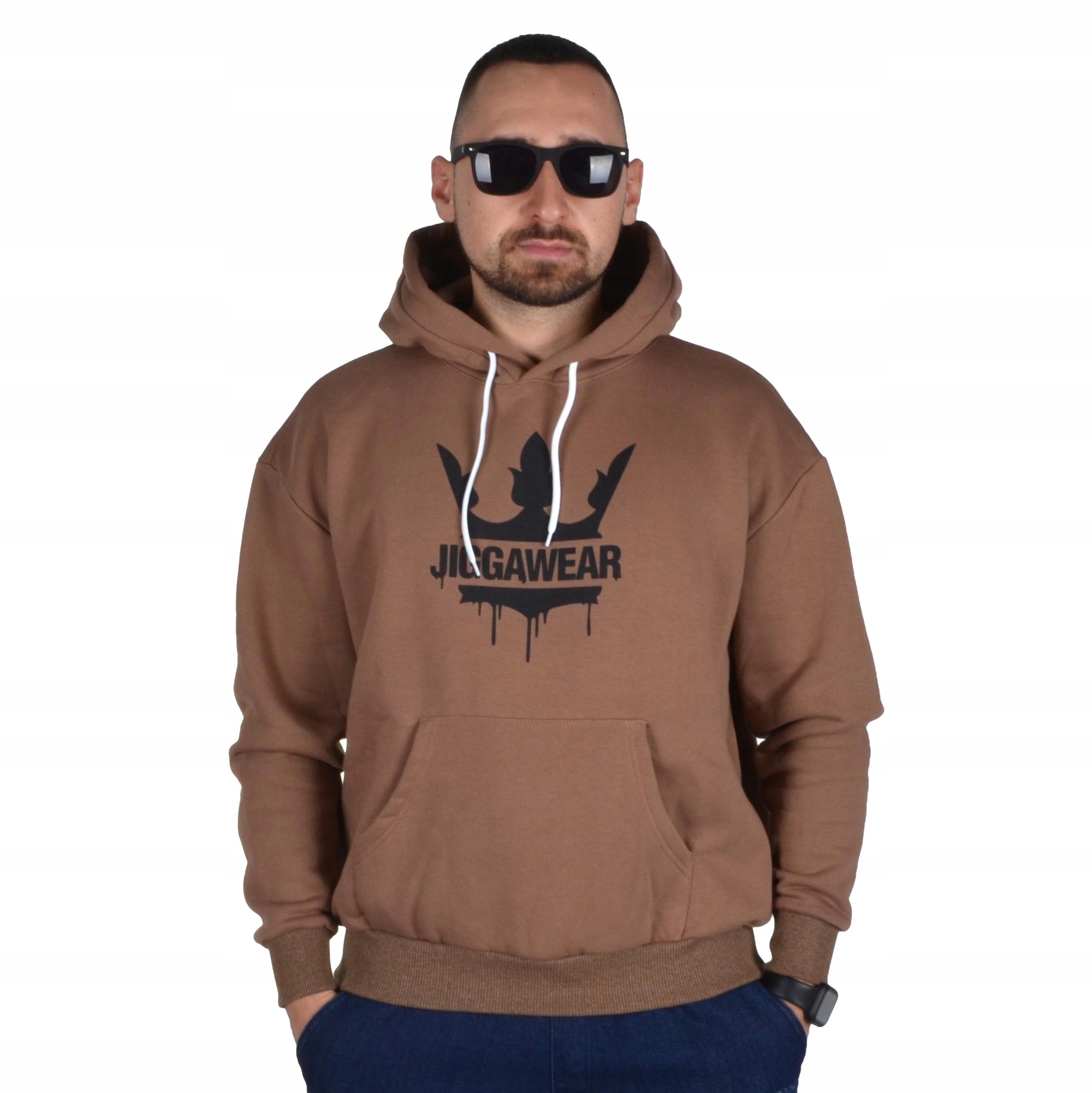 JIGGA WEAR BLUZA Z KAPTUREM PAINTED LOGO BRĄZOWA XL • Cena, Opinie ...