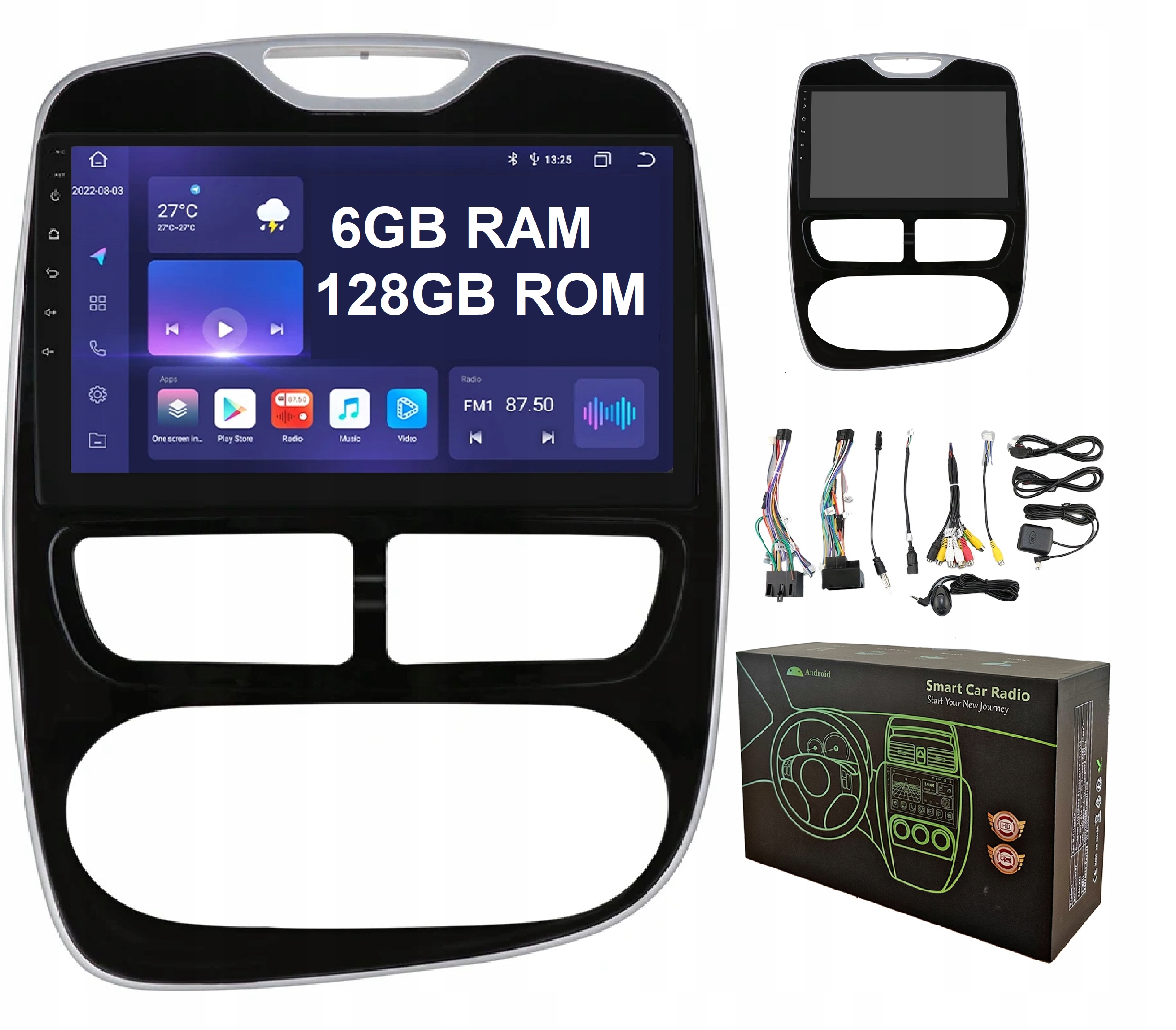 NAWIGACJA RADIO ANDROID DO RENAULT CLIO 4 IV 6/128GB CARPLAY LTE ...