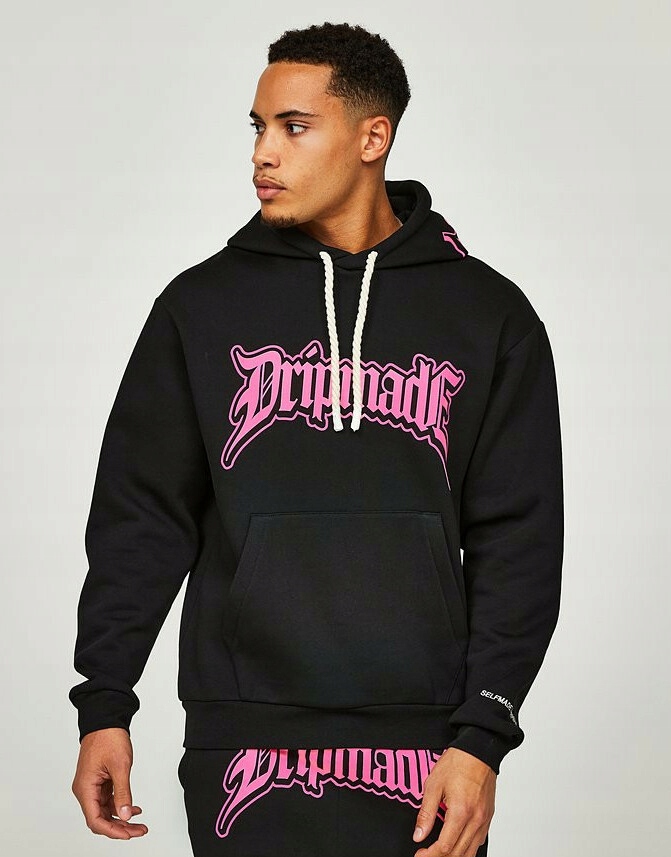 DRIPMADE CZARNA BLUZA KAPTUR LOGO KONTRAST PHANTOM M0Z XTR__S ...