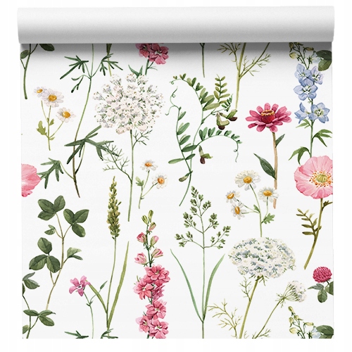 TAPETA KVĚTINY POLNÍ ROSTLINY LOUKA BOHO 5202al za 670 Kč - Allegro