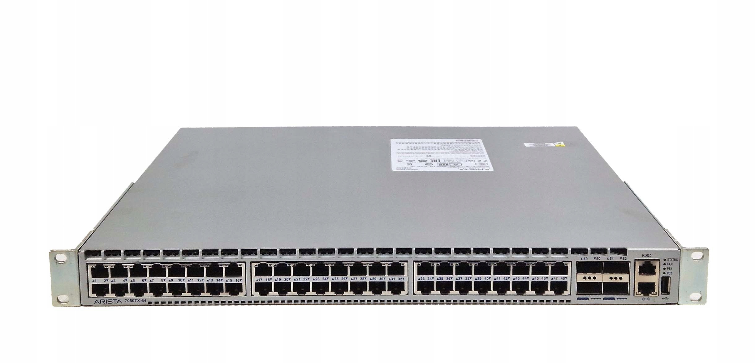 Arista 7050TX-64 DCS-7050TX-64-R 48-Port 10GBASE-T 4x 40G QSFP+ Switch ...