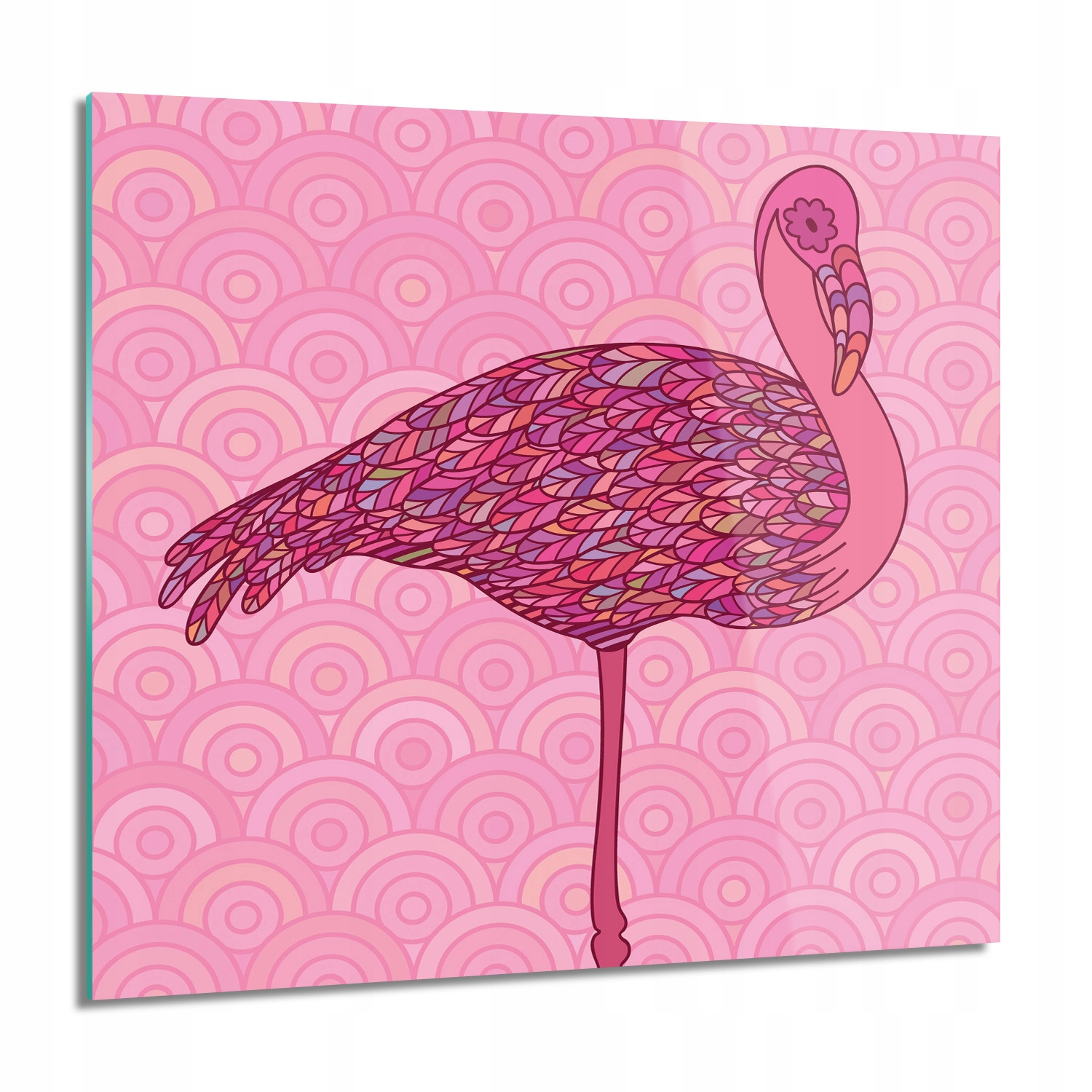 Ptak flaming rysunek Foto szklane na ścianę 60x60 • Cena, Opinie ...