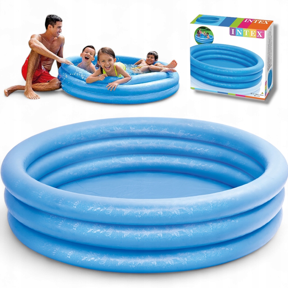 Basen Dmuchany INTEX Okrągły 3-komory dla Dzieci Ogrodowy 58446 ...