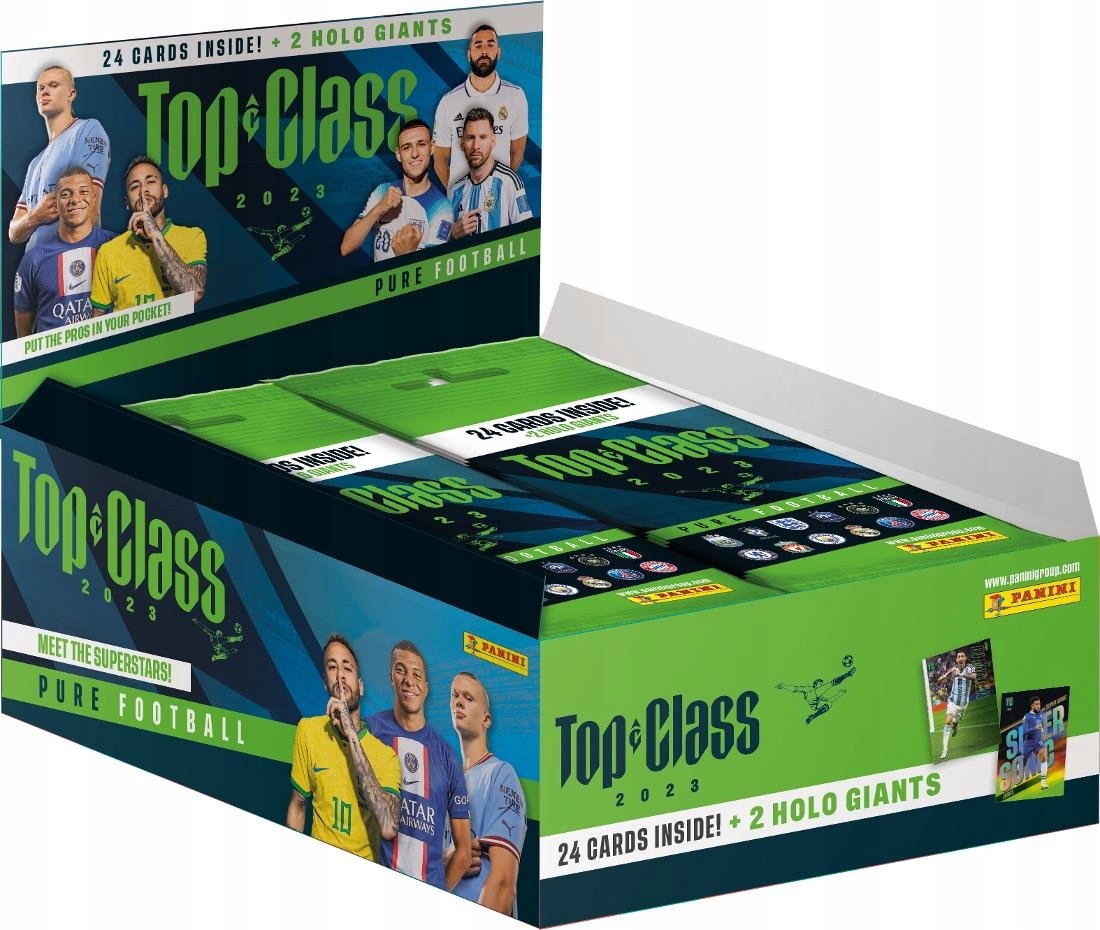 TOP CLASS 2023 BOX DISPLAY 10 SASZETEK FAT PACK HOLO GIANT KARTY PIŁKARSKIE - 13616478543 - Allegro