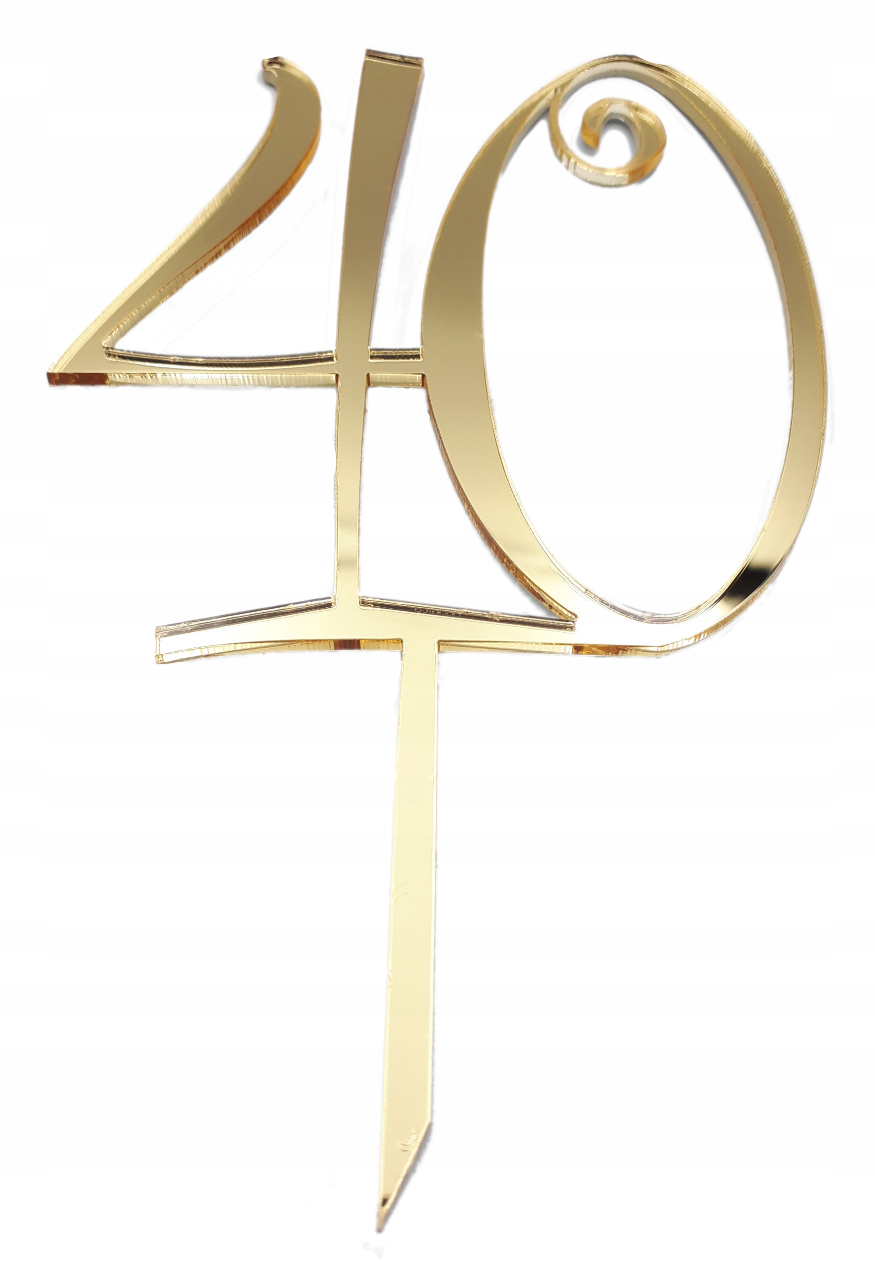 Liczba 40 na tort, topper na 40 urodziny (5907086392461) • Cena, Opinie ...