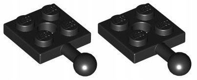 LEGO Płytka 2x2 Zaczep Czarna (15456/6359224) x2 13290638136 - Allegro.pl