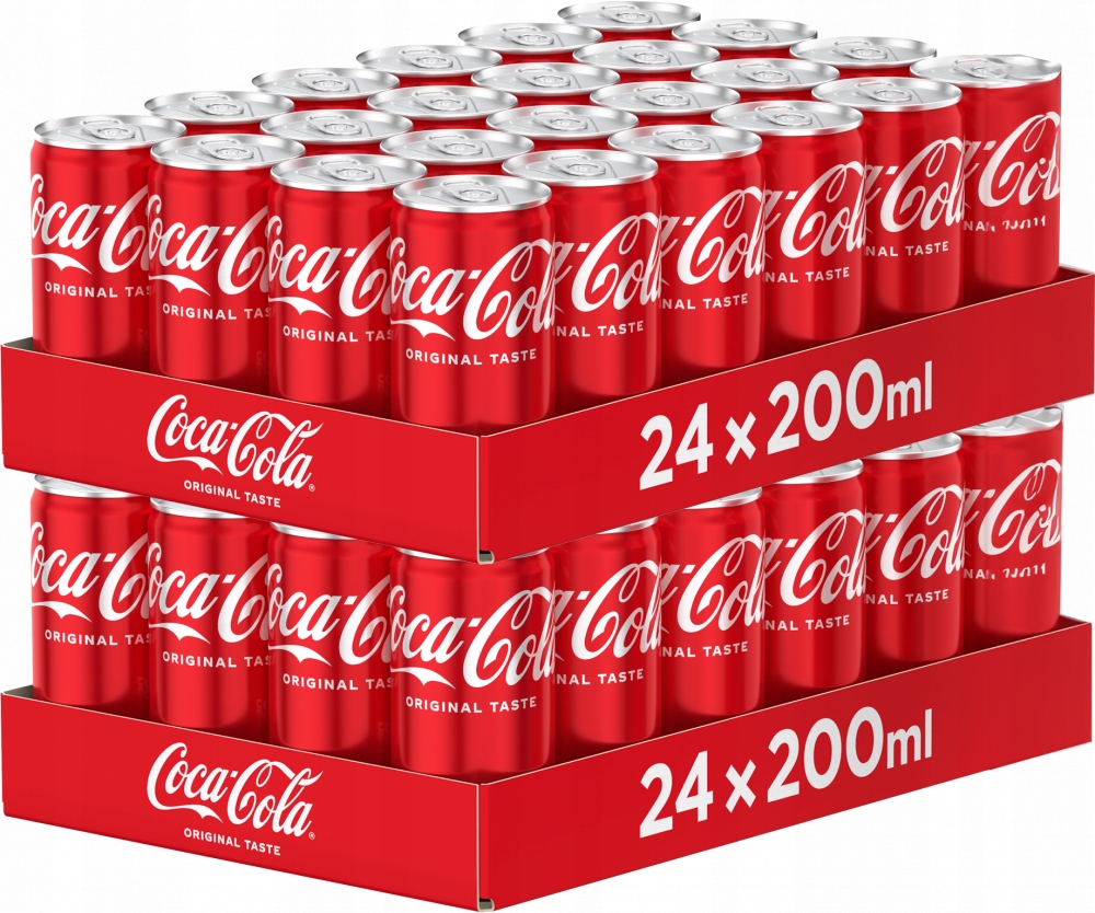 NAPÓJ GAZOWANY Coca-Cola PUSZKA 200 ml x48 (5449000011114) • Cena ...