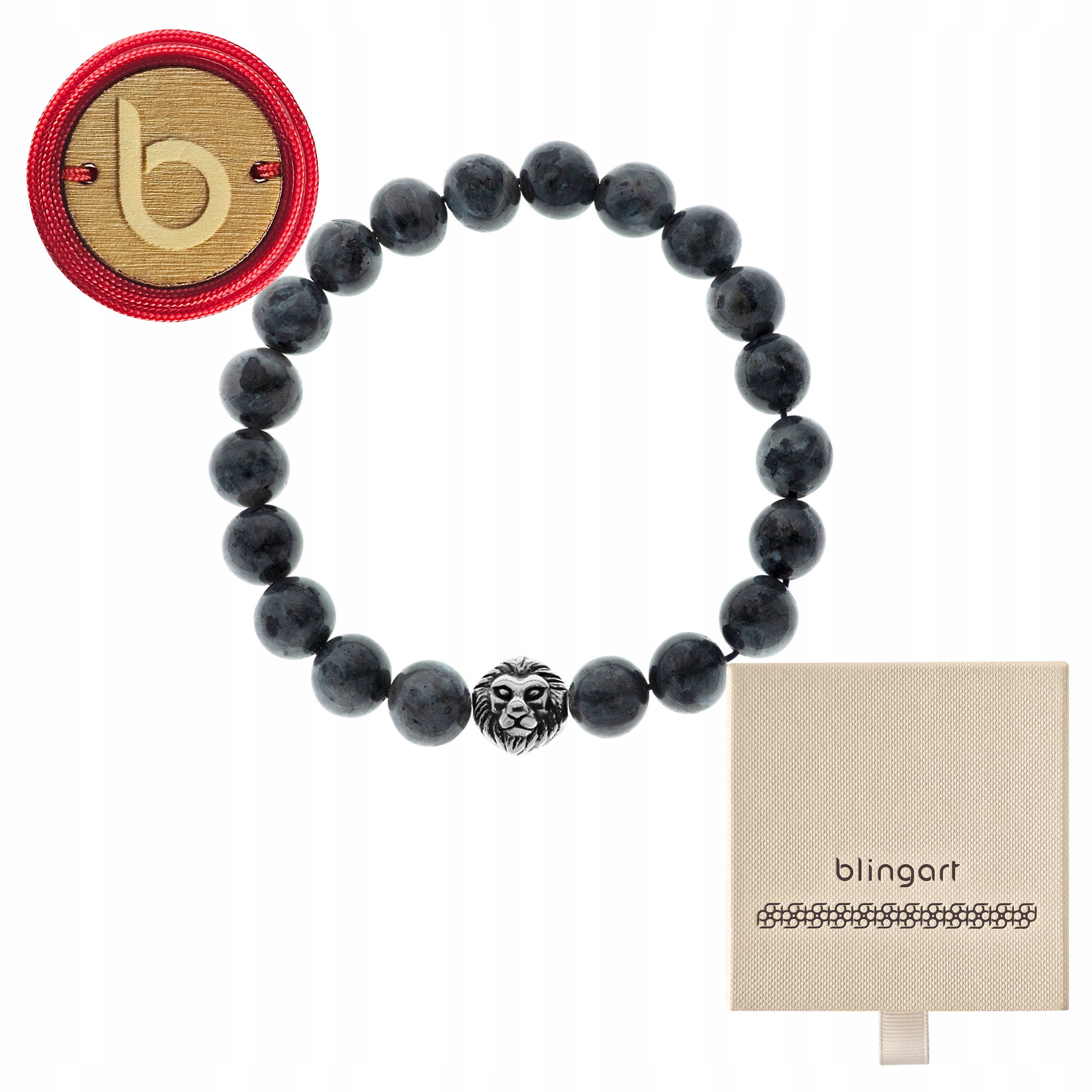 Pánsky náramok JASPIS ŠEDÁ elastický LEV - Allegro