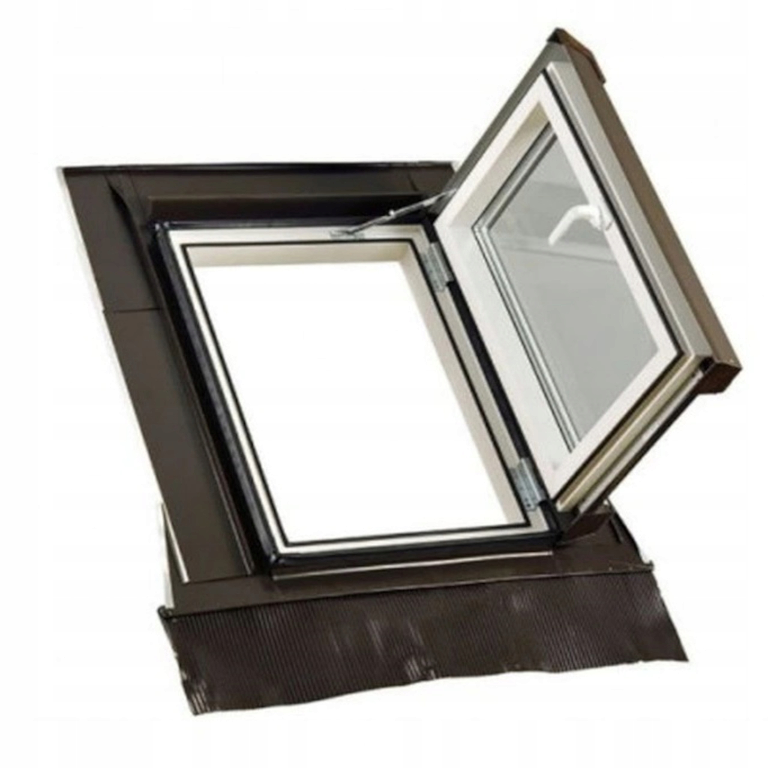 WYŁAZ DACHOWY WŁAZ OKNO WYŁAZOWE 55x78 OCIEPLANY RAL8019 Ciemny brąz ...