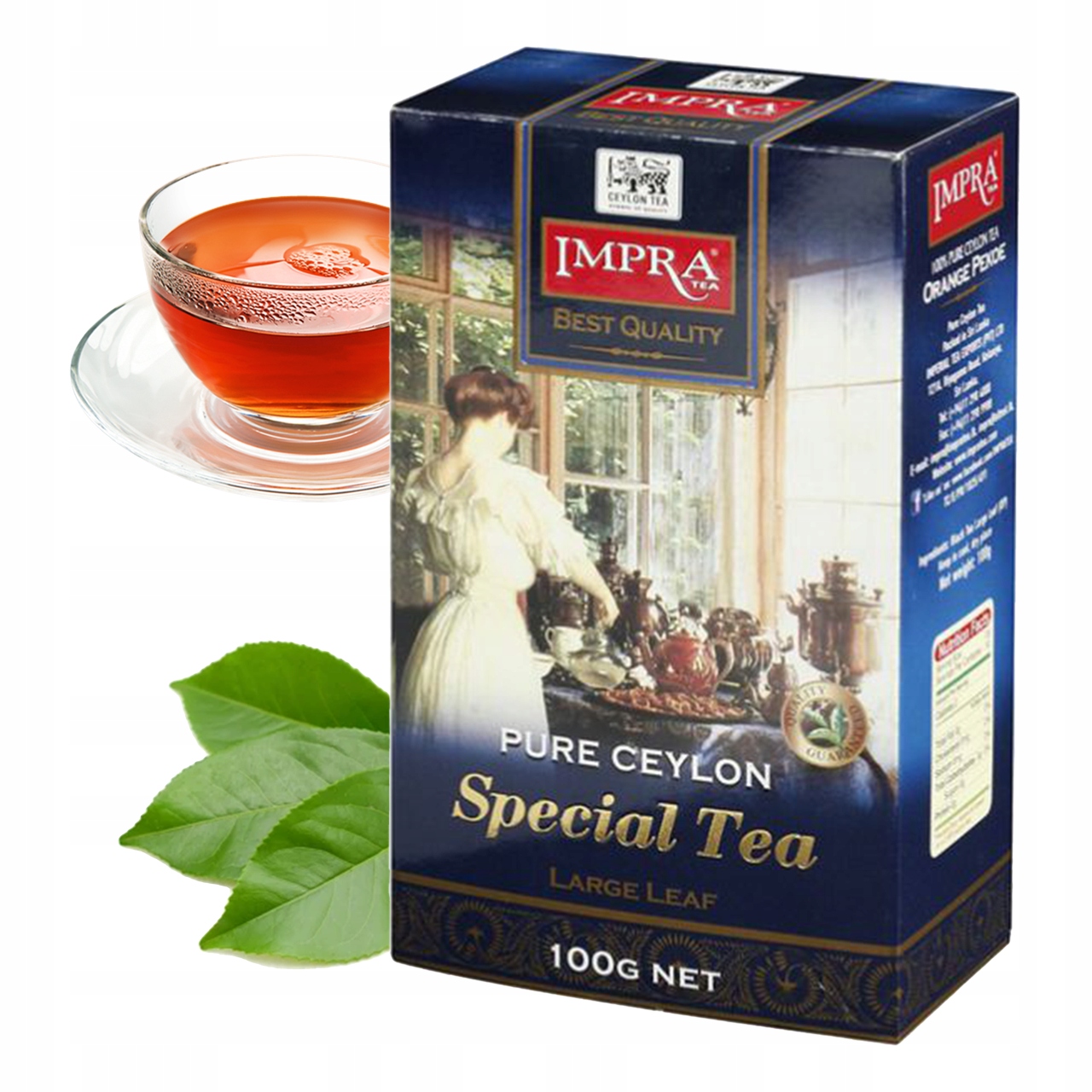 IMPRA herbata PURE CEYLON special tea CEJLOŃSKA LIŚCIASTA 100 G ...