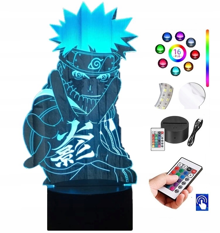 Lampka Nocna Naruto Manga Anime Led Rgb Plexido - Plexido | Sklep EMPIK.COM