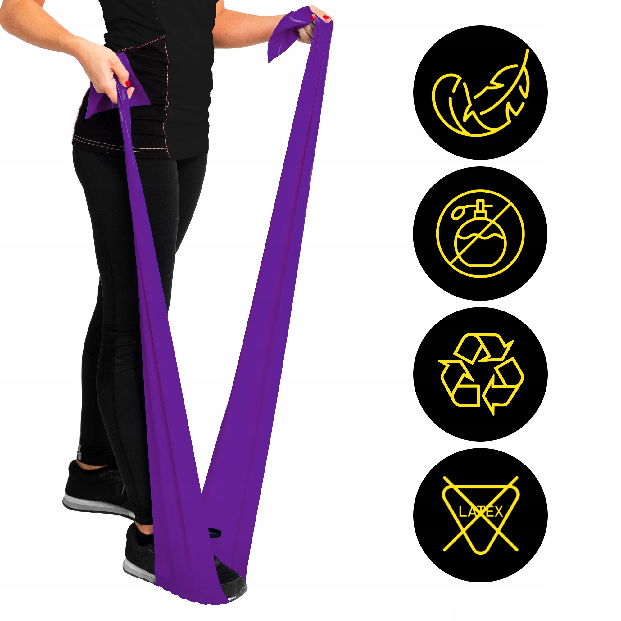 TAŚMA OPOROWA CORNIX FLAT BAND 4 KG | GUMA REHABILITACYJNA 200x15 cm ...