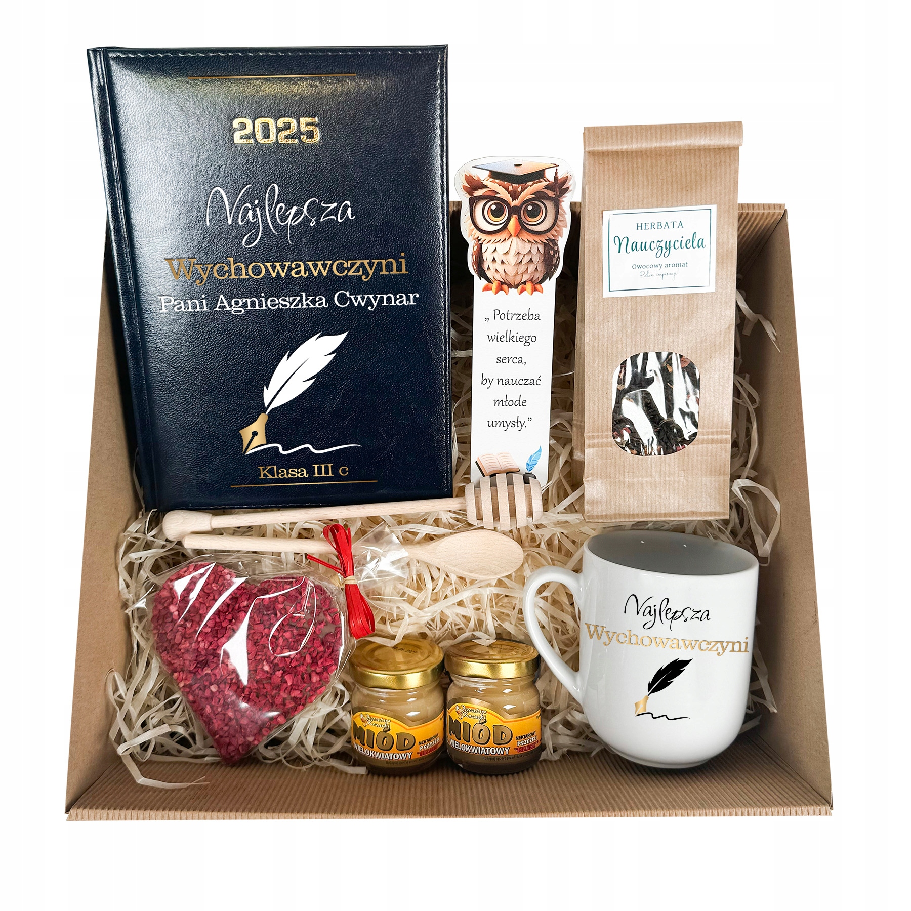 PREZENT DLA NAUCZYCIELA WYCHOWAWCZYNI PODZIĘKOWANIE KONIEC ROKU ZESTAW ...