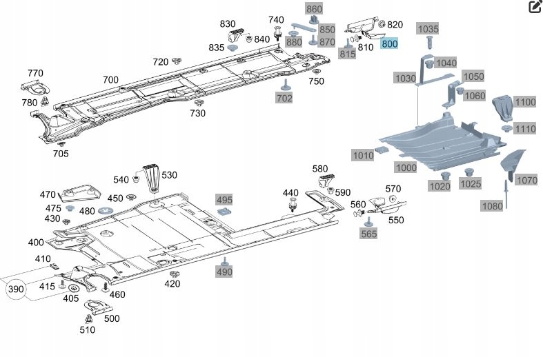 Osłona podwozia P 4476840118 Mercedes VITO W447 A4476840118 za 86,65 zł ...