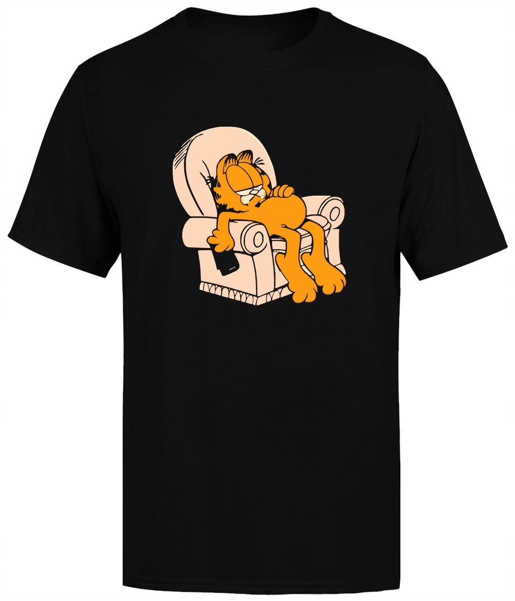 KOSZULKA MĘSKA DLA LENIA GARFIELD FOTEL BAJKA KOT KRESKÓWKA CARTOON L ...