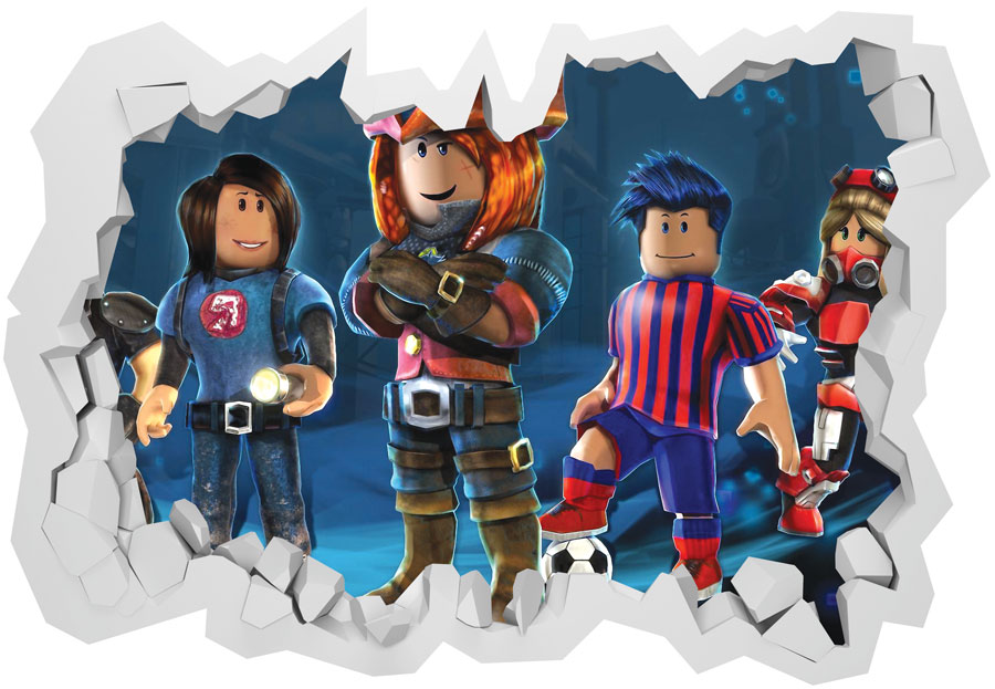 Naklejki na ścianę dla dzieci 3D Roblox 100x70 • Cena, Opinie • Tapety ...