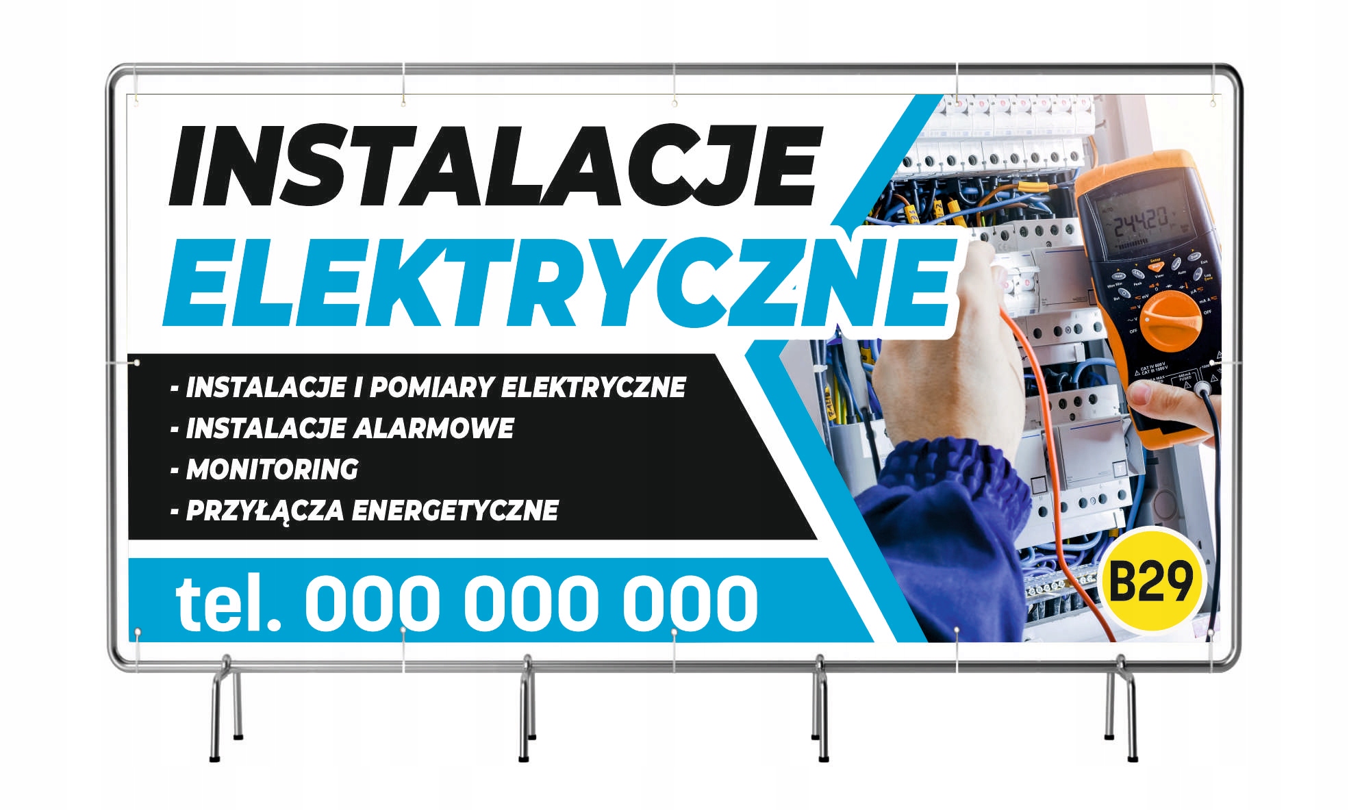 BANER REKLAMOWY,PLANDEKA 2x1m • Cena, Opinie • Banery 12808840365 • Allegro