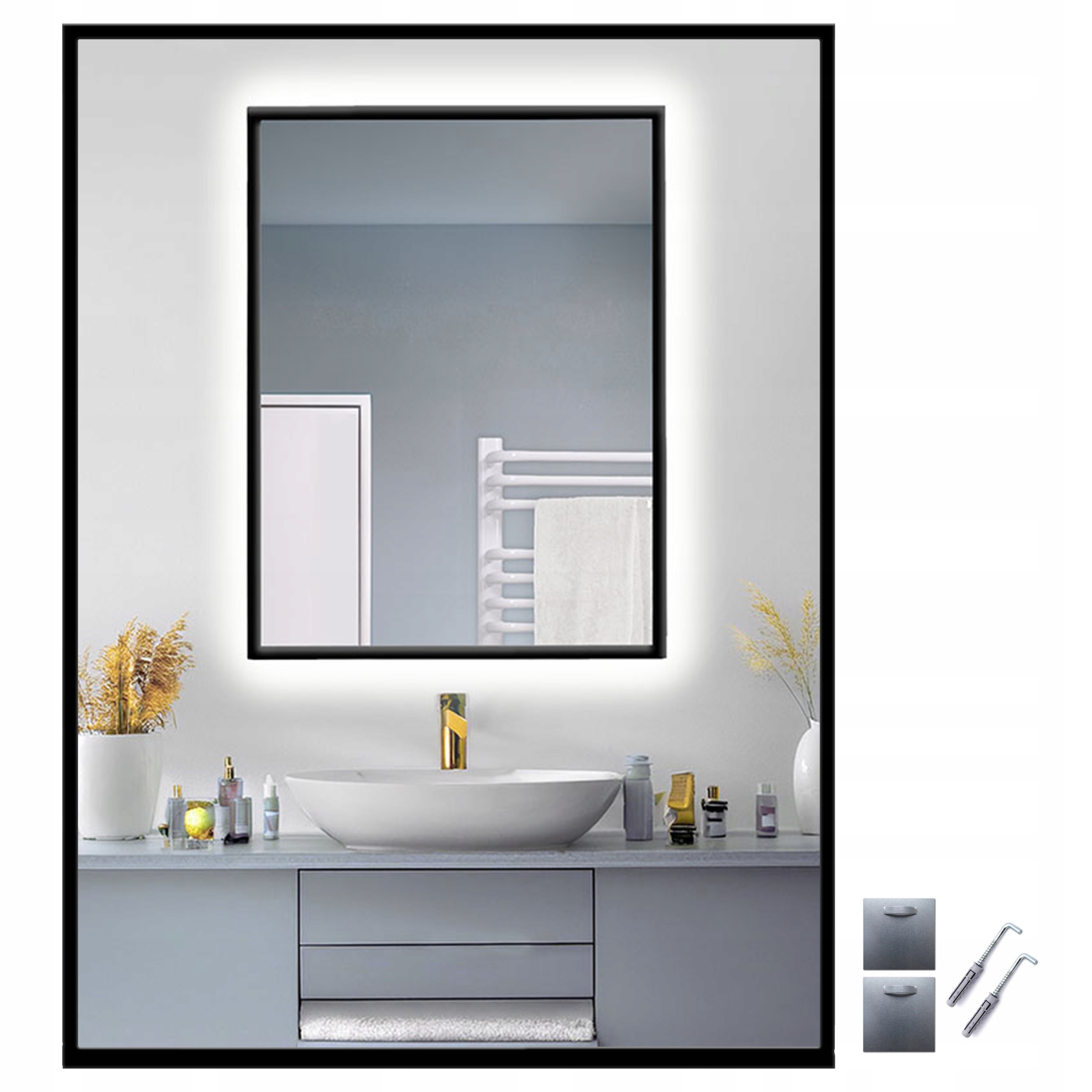 LUSTRO LED COB 480 LED/1m W CZARNEJ ALUMINIOWEJ RAMIE LOFTOWE LOFT ...