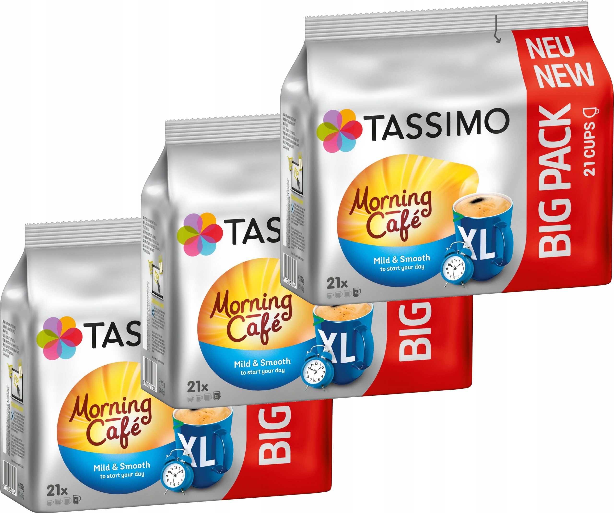 Kapsle TASSIMO Jacobs Morning Cafe MILD XL 3x 21 za 355.00CZK - Allegro