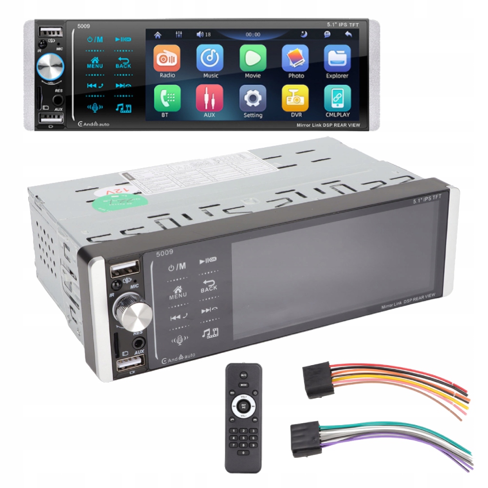 RADIO SAMOCHODOWE BLUETOOTH USB MP5 AUX +PILOT - Sklep, Opinie, Cena w Allegro.pl