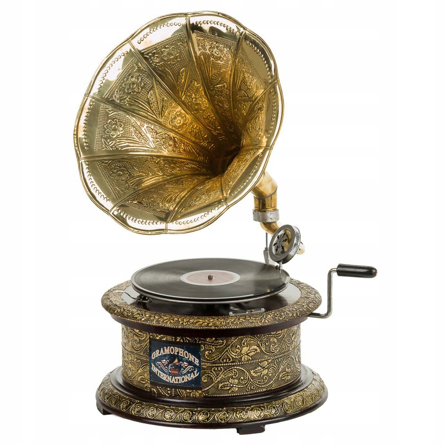 GRAMOFON - PATEFON - KOŁO rzeźbiona TUBA działa Nr.28 • Cena, Opinie ...