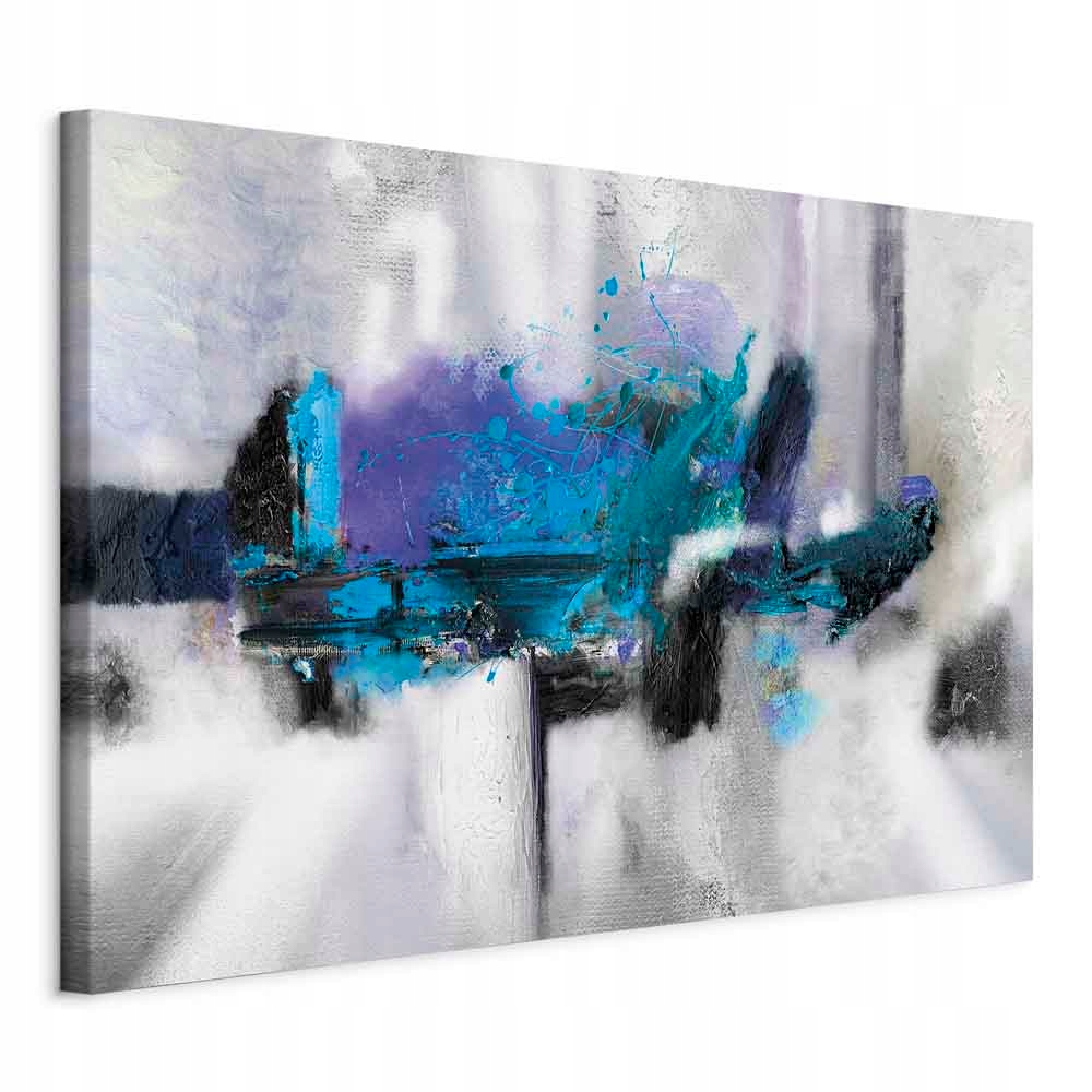 OBRAZ NIEBIESKA ABSTRAKCJA SZARE TŁO NOWOCZESNY DO SALONU SYPIALNI 90x60 • Cena, Opinie • Obrazy ...